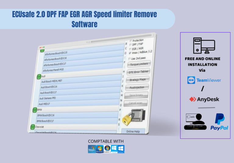 ECUsafe 2.0 DPF FAP EGR AGR Speed limiter Remove Software | MHHAUTO